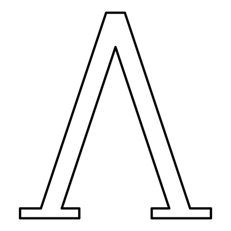 Lambda Greek Symbol Capital Letter Uppercase Font Icon Outline Black