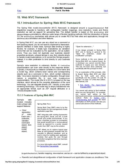 Spring Mvc Pdf Spring Framework Java Servlet