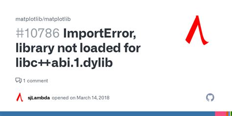 ImportError Library Not Loaded For Libc Abi Dylib Issue Matplotlib Matplotlib