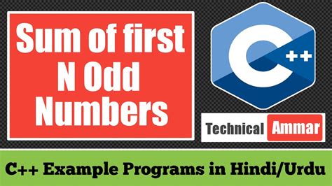 C Program To Calculate Sum Of First N Odd Numbers C Example