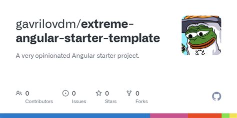 Github Gavrilovdmextreme Angular Starter Template A Very Opinionated Angular Starter Project