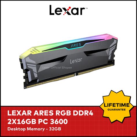 Jual Lexar Ares Rgb Ddr4 Desktop Memory 32gb 2x16gb Pc 3600 Shopee Indonesia
