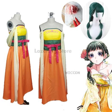 Maomao Cosplay Apothecary Diaries Cosplay Clothing Yellow Tube Dress
