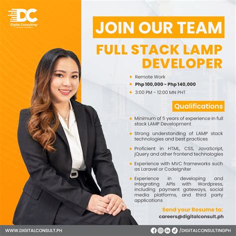 we are seeking a skilled full digital consulting ph