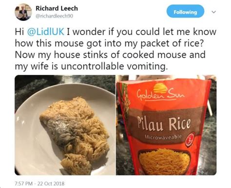 Man Finds Dead Mouse Inside Packet Of Rice Bought From Lidl Metro News