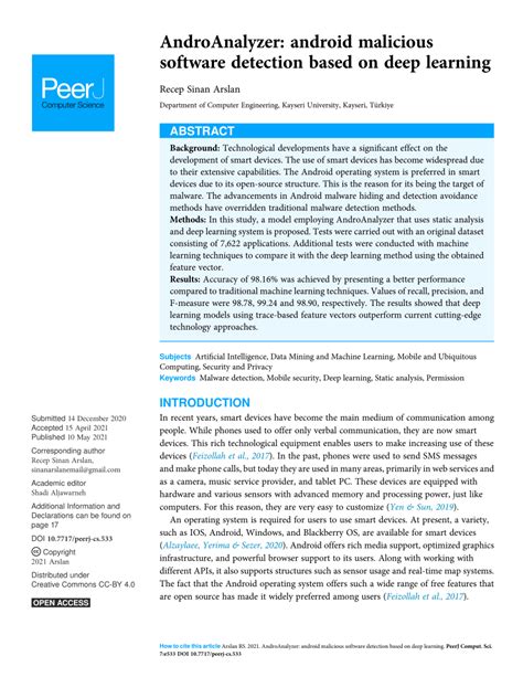 PDF Androanalyzer Android Malicious Software Detection Based On Deep Learning