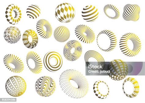 골드와 블랙 3d 모양 벡터 세트 3차원 형태에 대한 스톡 벡터 아트 및 기타 이미지 3차원 형태 검은색 Istock