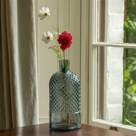 Buy Grey Glass Bottle Vase