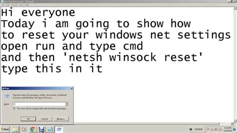 Netsh Winsock Reset Youtube