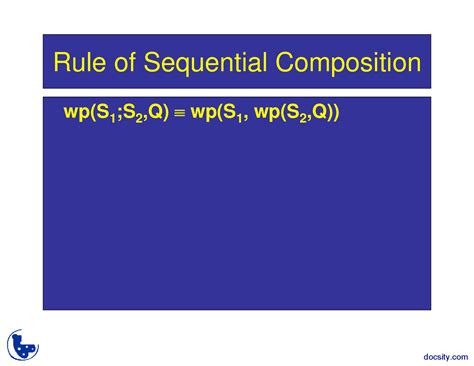 Rule Of Sequential Composition Methods Of Software Engineering Lecture Slides Docsity