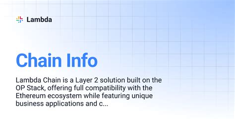Chain Info Lambda