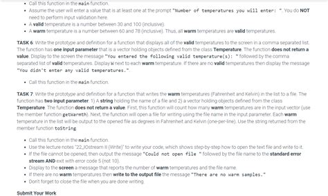 Solved Write A C Program That Reads Temperatures In