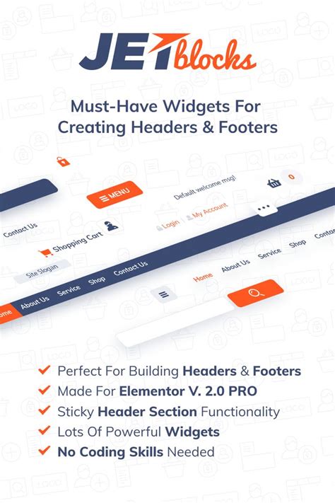Jetblocks Elementor Header And Footer Widgets Wordpress Plugin
