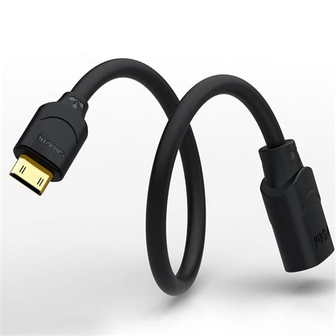 山泽 Mini HDMI转HDMI母转接线相机平板接电视投影仪高清线0 3米 虎窝淘