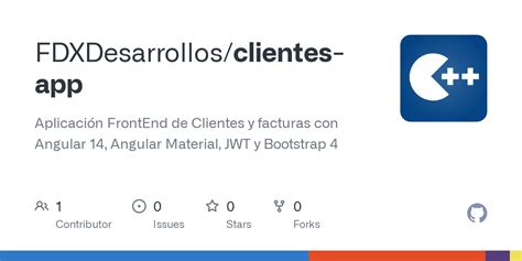 GitHub FDXDesarrollos clientes app Aplicación FrontEnd de Clientes y facturas con Angular