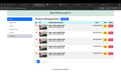 Laravel 12 Free Code Php Basic Crud Upload Product Management And Dashboard Ui 2025 แจกจริง
