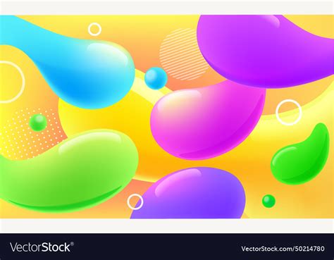 Abstract Colorful Flow Liquid Shapes Background Vector Image
