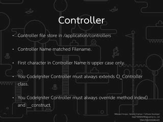 CodeIgniter For Project Lesson 104 Controller View PPT