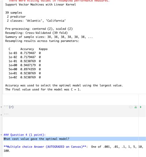 Miss Resample Performance Measures Support Vector