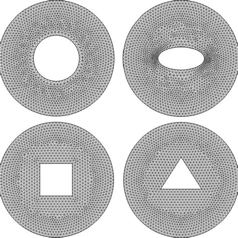 Mesh Structures Of The Four Physical Domains With Free Triangular