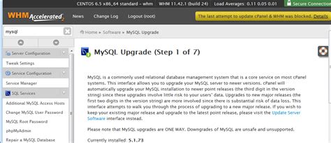 The Last Attempt To Update Cpanel And Whm Was Blocked