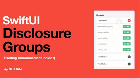 Swiftui Disclosure Groups Exciting Announcement Youtube