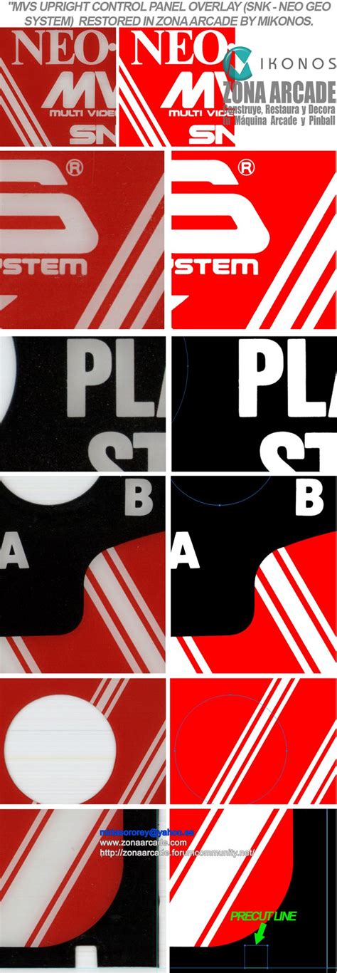 MVS UPRIGHT CONTROL PANEL OVERLAY SNK NEO GEO SYSTEM Arcade Artwork Scanned File Restored