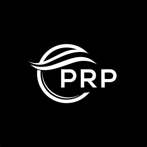 Prp Letra Logo Diseño En Negro Antecedentes Prp Creativo Circulo Logo Prp Iniciales Letra Logo