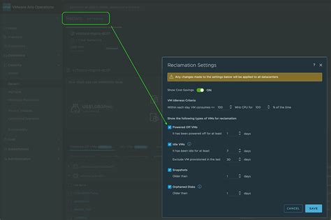 capture powered off vms with aria operations