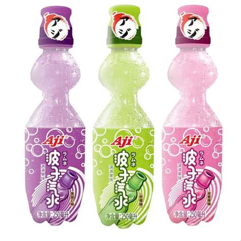 AJI 日式波子汽水 黑加仑柠檬果味碳酸饮料夏日饮品弹珠汽水250ml 淘宝网