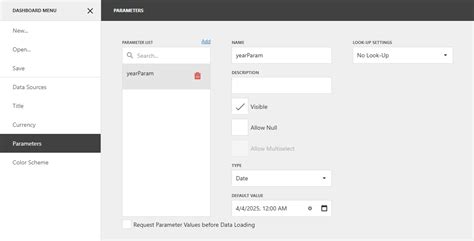 Create A Dashboard Parameter On The Web Business Intelligence Dashboard Devexpress Documentation