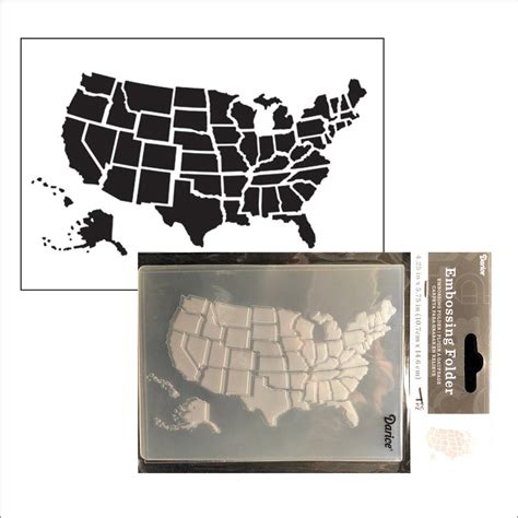 U S Map Embossing Folder By Darice Embossing Folders 30032530