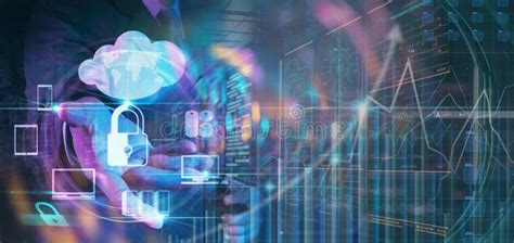 Hand Showing A Cloud Computing Cyber Security And Data Protection
