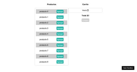 Carrito De Compra Codesandbox