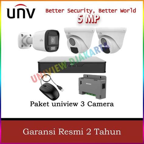Jual Paket 3 Camera 5MP Uniview Lengkap Lengkap Siap Pasang Jakarta Pusat Uniview Djakarta