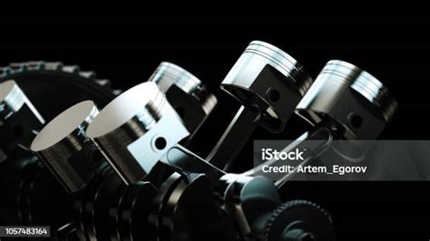 엔진의 3d 그림입니다 크랭크축 피스톤 기어 모터 부품 3차원 형태에 대한 스톡 사진 및 기타 이미지 3차원 형태 가솔린 강철 Istock