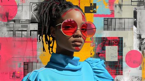 Artistic Portrait Of A Young Woman Creative Expression Vibrant Colors Urban Style Vibrant