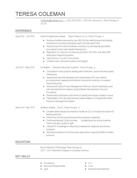 What Does A Senior Programmer Analyst Do Zippia