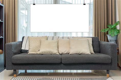 아늑한 해안 스타일의 홈 인테리어 3d 렌더링의 모형 프레임 0명에 대한 스톡 사진 및 기타 이미지 0명 가구 가정의 방 Istock