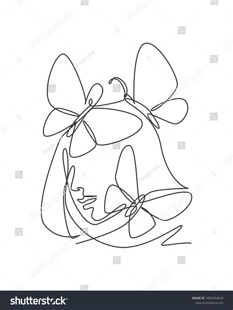 One Continuous Line Drawing Sexy Woman Stock Vector Royalty Free