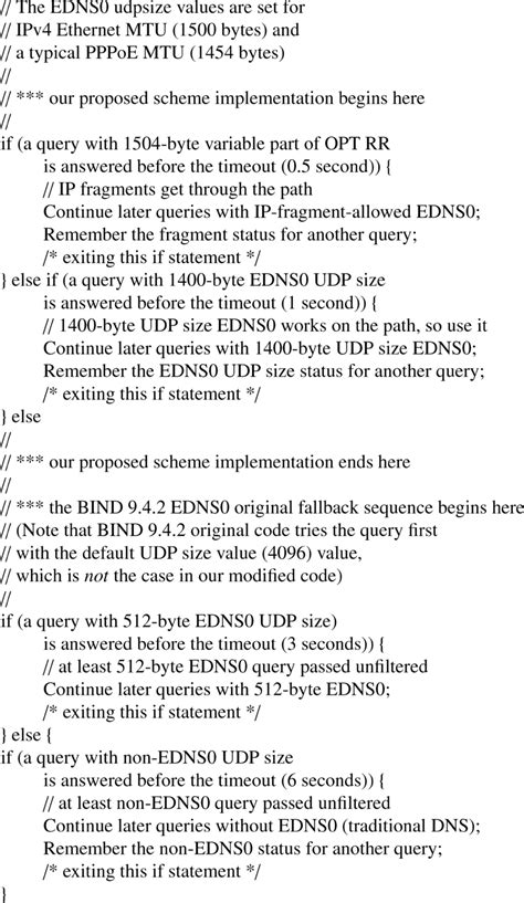a pseudo code for detecting the fragment blocked dns path based on our download scientific