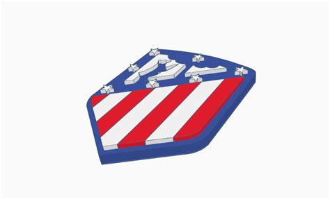 Escudo Del Atletico De Madrid Por Blit25 Descargar Modelo Stl