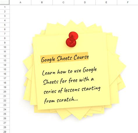 Free Google Sheets Course