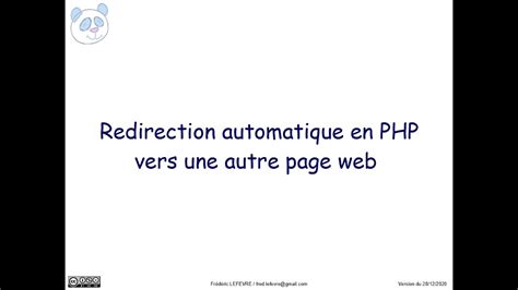 Php Redirection Automatique Youtube