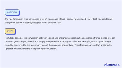 ⏩solvedthe Rule For Implicit Type Conversion Is A Int