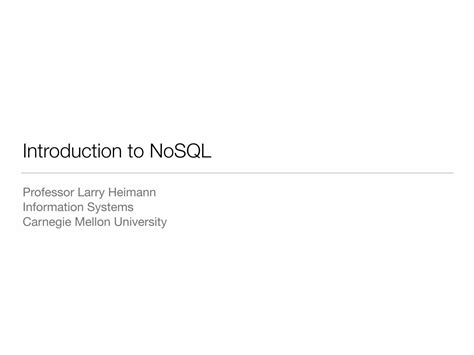 PDF Introduction To NoSQL Cmuis Net Introduction To NoSQL Types Of NoSQL PDF Introduction To NoSQL Cmuis Net Introduction To NoSQL Types Of NoSQL