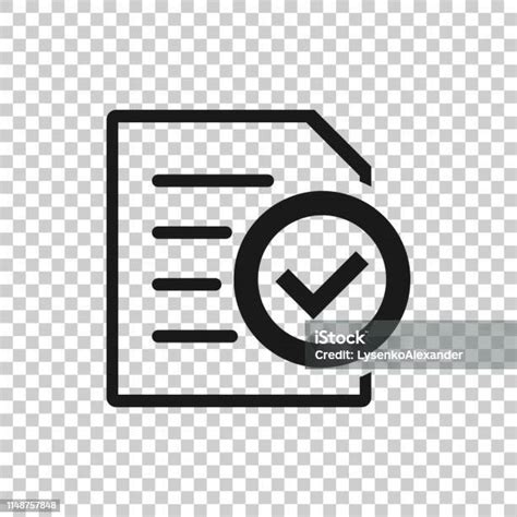 투명 스타일의 준수 문서 아이콘입니다 격리 된 배경에 프로세스 벡터 일러스트 레이 션 승인 체크 마크 비즈니스 개념입니다 건네주기에 대한 스톡 벡터 아트 및 기타 이미지
