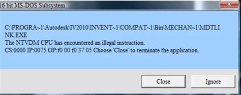 The Ntvdm Cpu Has Encountered An Illegal Instruction Occurred