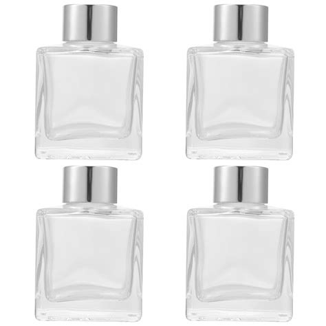 Hemoton 4pcs Perfume Glass Diffuser Bottles Refillable Diffuser