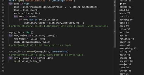 My First Python Program This Program Counts The Most Common Words Used